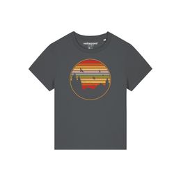 Watapparel T-Shirt ' Sunset Berge & Tannen ' Damen Gr&ouml;&szlig;e XS anthrazit / mischfarben