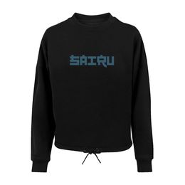 F4NT4STIC Sweatshirt 'Koi Fish Japan Streetstyle' Damen Gr&ouml;&szlig;e L aqua / petrol / schwarz