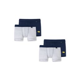 Schiesser Boxer Jungen Gr&ouml;&szlig;e 140 blau / gelb / offwhite
