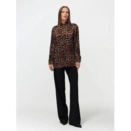 Mixray Bluse Damen Gr&ouml;&szlig;e S schoko / cognac / schwarz