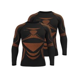 Normani Base Layer Herren Gr&ouml;&szlig;e L/XL cappuccino / schwarz