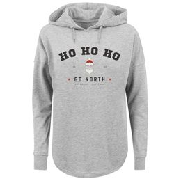 F4NT4STIC Sweatshirt 'Ho Ho Ho Santa Claus Weihnachten' Damen Gr&ouml;&szlig;e L grau / rot / schwarz / wei&szlig;