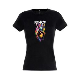 RMK Shirt 'Peace' Damen Gr&ouml;&szlig;e L schwarz