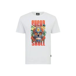 Oldskull T-Shirt 'Xtreme Sugar Skull Graphic' Herren Gr&ouml;&szlig;e XL wei&szlig;