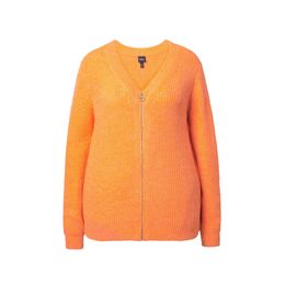 Ulla Popken Strickjacke Damen Gr&ouml;&szlig;e 4XL/5XL hellorange