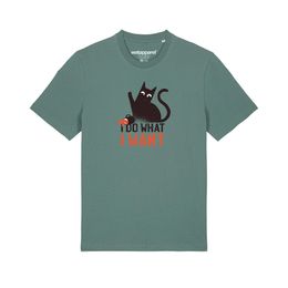 Watapparel Shirt 'Cat' Herren Gr&ouml;&szlig;e XXXL gr&uuml;n / dunkelorange / schwarz
