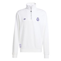 adidas originals Sweatshirt 'Real Madrid Terrace Icons' Herren Gr&ouml;&szlig;e S lila / wei&szlig;
