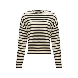 QS Shirt Damen Gr&ouml;&szlig;e L hellbeige / schwarz