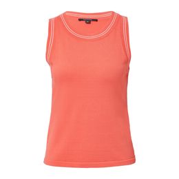 comma, COMMA Stricktop Damen Gr&ouml;&szlig;e XXXL koralle / wei&szlig;