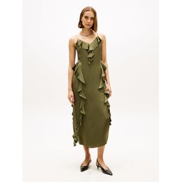 Tommy Hilfiger Kleid Damen Gr&ouml;&szlig;e 38 khaki Winterkleid