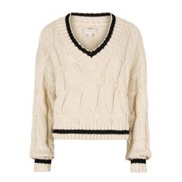 Apricot Cropped Cable Cricket Jumper ' ' Damen Gr&ouml;&szlig;e S stone