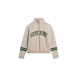 Superdry & Co Sweatshirt 'Athletic Essentials' Damen Gr&ouml;&szlig;e XXL greige / gr&uuml;n