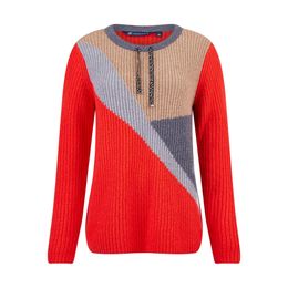 NAVIGAZIONE Pullover Damen Gr&ouml;&szlig;e M beige / taubenblau / hellblau / rot