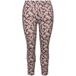 Ulla Popken Leggings Damen Gr&ouml;&szlig;e XXL/XXXL braun / wei&szlig;