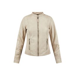7eleven Lederjacke 'SESono' Damen Gr&ouml;&szlig;e 6XL hellbeige