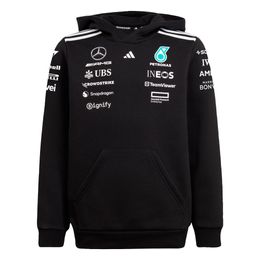 adidas Performance Sportsweatshirt 'Mercedes - AMG Petronas Formula One Team' Jungen Gr&ouml;&szlig;e 128 aqua / schwarz / wei&szlig;