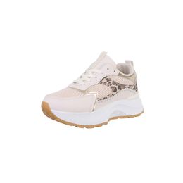 Ital-Design Sneaker Damen Gr&ouml;&szlig;e 36 beige / braun