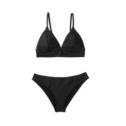 Cupshe Bikini 'Black-321-240013B/Pink-321-240013E' Damen Gr&ouml;&szlig;e XXL schwarz