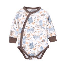 Nini Body 'Fuchs' Gr&ouml;&szlig;e 62 taubenblau / braun / apricot / wei&szlig;