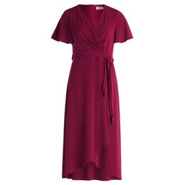 Vera Mont Jerseykleid kurzarm Damen Gr&ouml;&szlig;e 46 beere Winterkleid