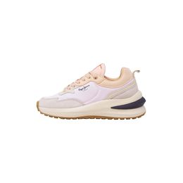Pepe Jeans Sneaker 'Winslow' Damen Gr&ouml;&szlig;e 40 beige / nude / pastellorange / wei&szlig;