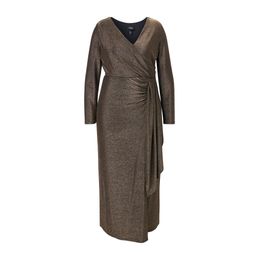 Ulla Popken Kleid Damen Gr&ouml;&szlig;e 58 goldgelb Winterkleid