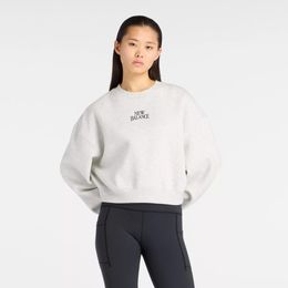 New Balance Sweatshirt 'Trackside' Damen Gr&ouml;&szlig;e M graumeliert / schwarz