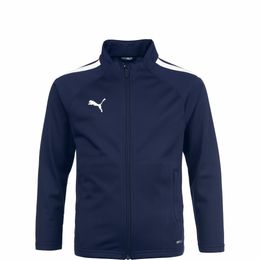 Puma Sportjacke 'TeamLIGA' Jungen Gr&ouml;&szlig;e 152 indigo / wei&szlig;