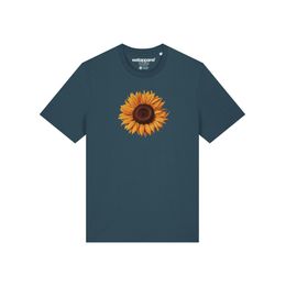 Watapparel Shirt 'Sonnenblume' Herren Gr&ouml;&szlig;e S braun / petrol / orange