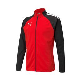 Puma Sportjacke 'TeamLiga' Jungen Gr&ouml;&szlig;e 116 anthrazit / rot / wei&szlig;