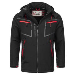 Arctic Seven Funktionsjacke Herren Gr&ouml;&szlig;e S grau / rot / schwarz