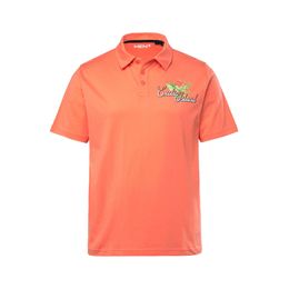 Men Plus Poloshirt Herren Gr&ouml;&szlig;e 6XL grasgr&uuml;n / koralle / neonorange