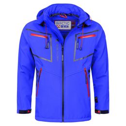 Arctic Seven Funktionsjacke Herren Gr&ouml;&szlig;e S neonblau / cranberry