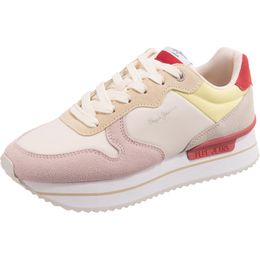 Pepe Jeans Sneaker 'Rusper Sweet' Damen Gr&ouml;&szlig;e 40 hellgelb / pfirsich / rot / wei&szlig;