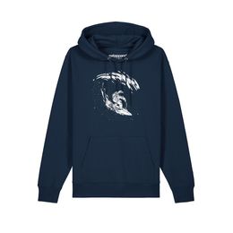 Watapparel Sweatshirt ' Surfing Spaceman ' Herren Gr&ouml;&szlig;e XS navy / schwarzmeliert / wei&szlig;meliert
