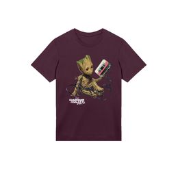 F4NT4STIC T-Shirt 'Marvel Guardians Of The Galaxy Vol2 Groot Tape' Herren Gr&ouml;&szlig;e XXL rostbraun / mischfarben