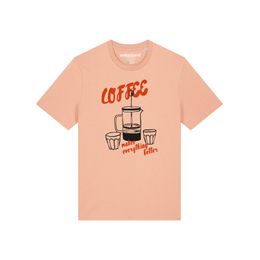 Watapparel T-Shirt Herren Gr&ouml;&szlig;e XL apricot / rot / schwarz
