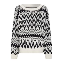 Tommy Hilfiger Pullover 'Fair Isle' Damen Gr&ouml;&szlig;e XS schwarz / wei&szlig;