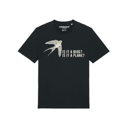 Watapparel T-Shirt 'Is It A Bird' Herren Gr&ouml;&szlig;e S stone / schwarz
