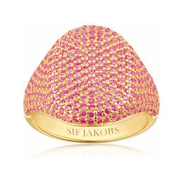 SIF JAKOBS Ring Damen Gr&ouml;&szlig;e 58 gold / pink