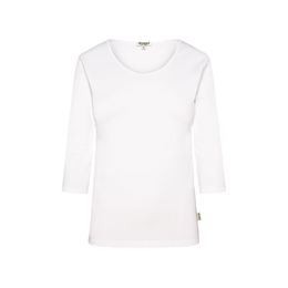 Senses.the Label Basic Shirt mit 3/4-Arm Damen Gr&ouml;&szlig;e XXXL wollwei&szlig;
