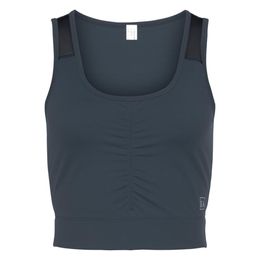 active by Lascana Lascana Active Sporttop Damen Gr&ouml;&szlig;e XS blau / schwarz / silber