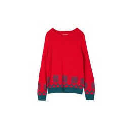 Camomilla Italia Pullover 'Marnie' Damen Gr&ouml;&szlig;e XL petrol / rot