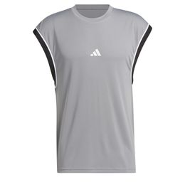 adidas Performance Shirt 'All-World' Herren Gr&ouml;&szlig;e XS grau / schwarz / wei&szlig;