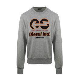 Diesel Sweatshirt Herren Gr&ouml;&szlig;e M grau / orange / schwarz