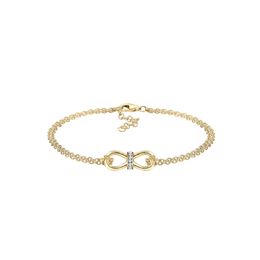 Elli Armband 'Infinity' Damen Gr&ouml;&szlig;e 16 gold / transparent