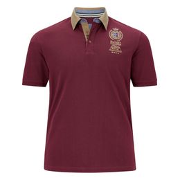 Jan Vanderstorm Poloshirt 'Joakim' Herren Gr&ouml;&szlig;e L Gro&szlig;e Gr&ouml;&szlig;en dunkelbeige / dunkelrot