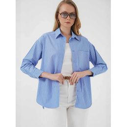 Bigdart Bluse Damen Gr&ouml;&szlig;e M blau / wei&szlig;