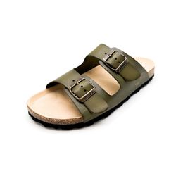 THIES Pantolette 'THIES 1856 Eco Leather Sandal' Damen Gr&ouml;&szlig;e 43 gr&uuml;n