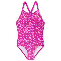 Schiesser Badeanzug ' Aqua Kids ' M&auml;dchen Gr&ouml;&szlig;e 116 beere / fuchsia / dunkelpink